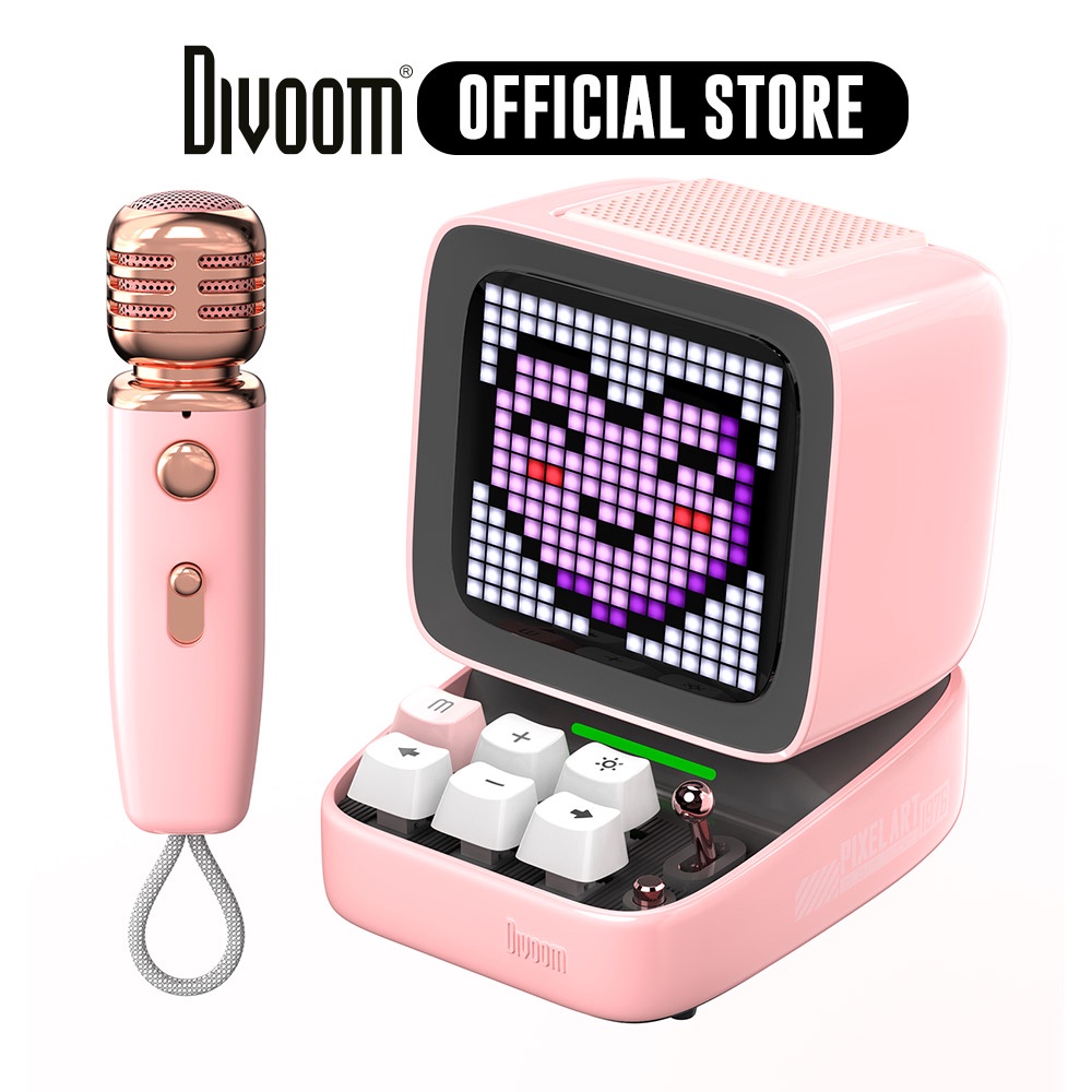 Divoom Ditoo Mic Global Version Pixel Art Bluetooth Speaker -Pink | Shopee Malaysia