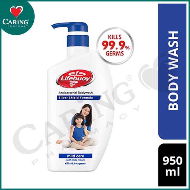 LIFEBUOY ACTIV SILVER MILD CARE ANTIBACTERIAL BODY WASH 950ML | Shopee ...