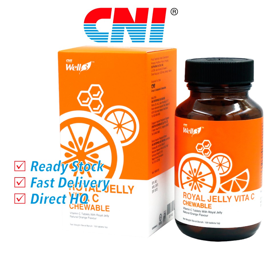 CNI Well3 Royal Jelly Vitamin C - 100 tablets x 250mg (Royal Jelly ... CNI Well3 Royal Jelly Vitamin C - 100 tablets x 250mg (Royal Jelly ...