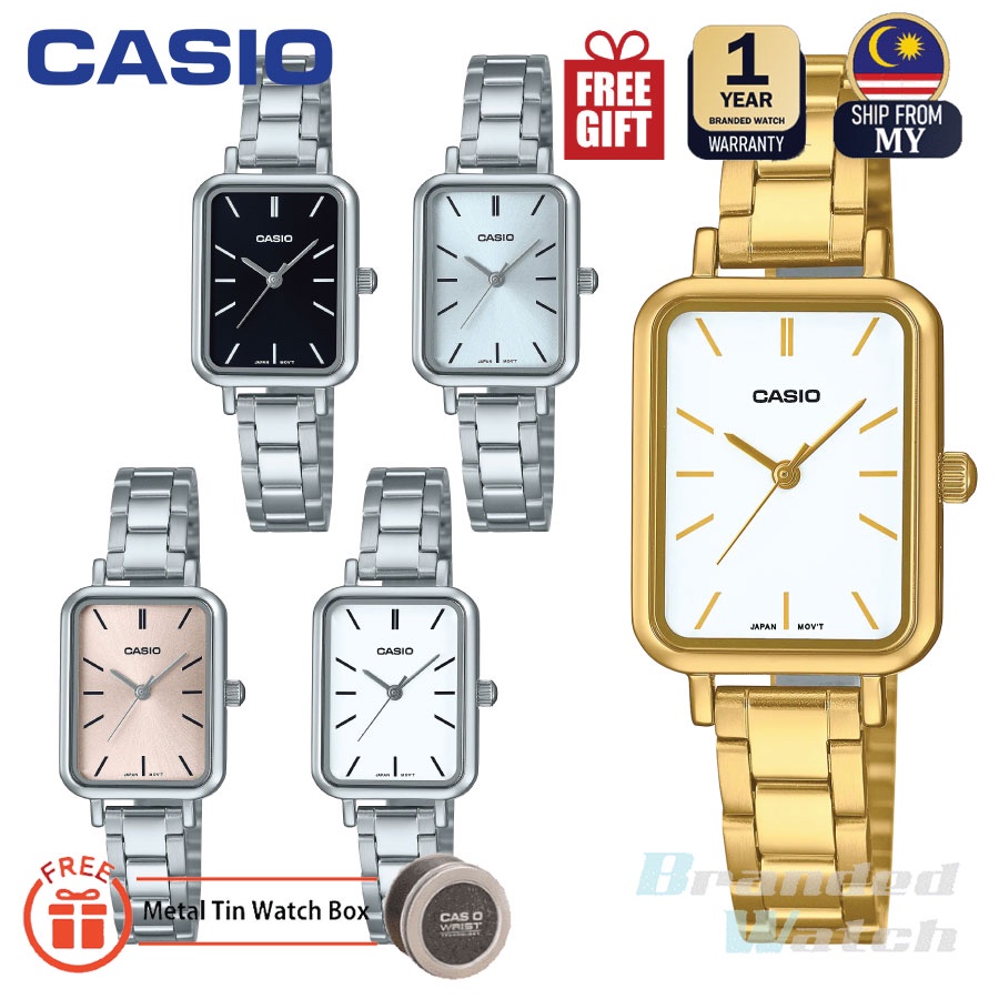 Casio Ltp V009d Series Women Unisex Quartz Analog Classic Steel Watch Jam Tangan Perumpuan Ori