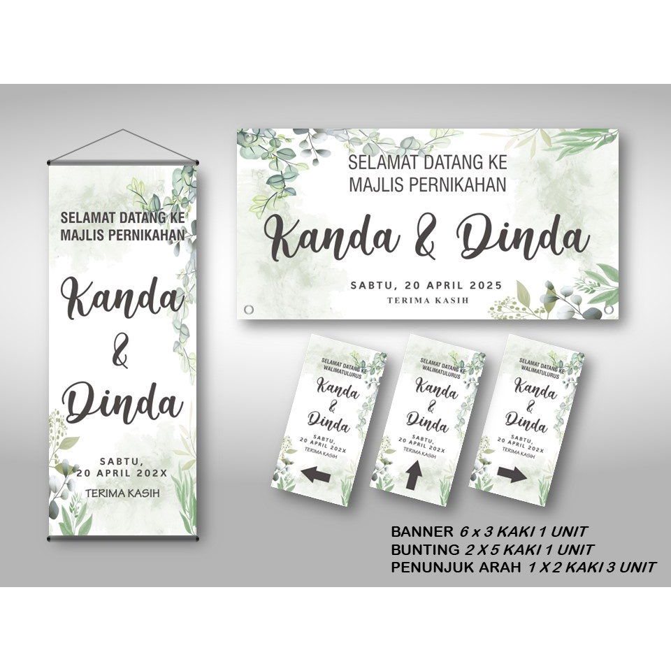 PAKEJ BANNER / BUNTING / PENUNJUK ARAH / SIGNANGE MURAH | Shopee Malaysia