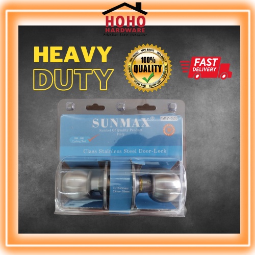 Heavy Duty Cylindrical Door Lock Set Round Ball Tombol Pintu stainless ...
