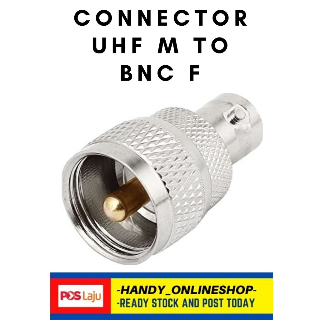 CONNECTOR UHF M TO BNC F | Shopee Malaysia