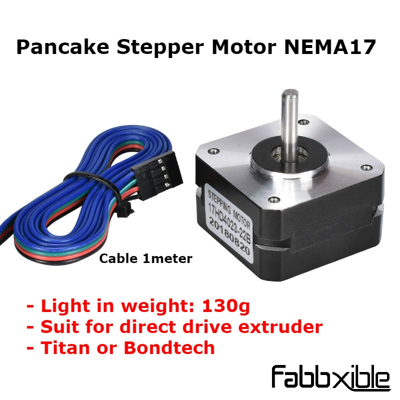 Pancake Stepper Motor NEMA17 for 3D Printer Extruder | Shopee Malaysia