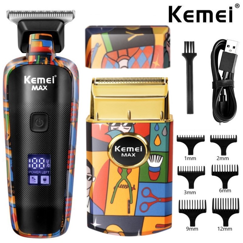 Kemei Hair Clipper Set Strong Shaver Household Hair Trimmer Electric ...