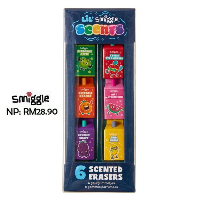 Smiggle Lil' Scents Eraser Pack | Shopee Malaysia