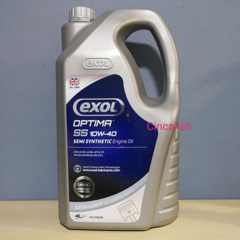Exol Optima SS Semi Synthetic Engine Oil 4L | Shopee Malaysia