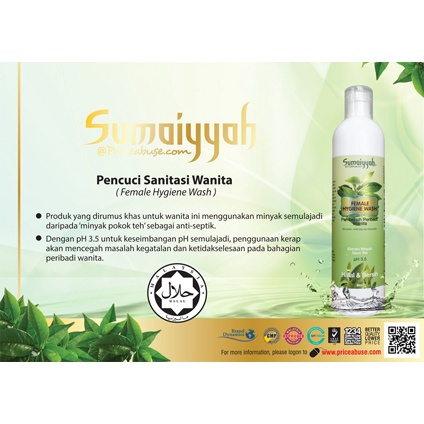 SUMAIYYAH FEMALE HYGIENE WASH 300ml | Shopee Malaysia