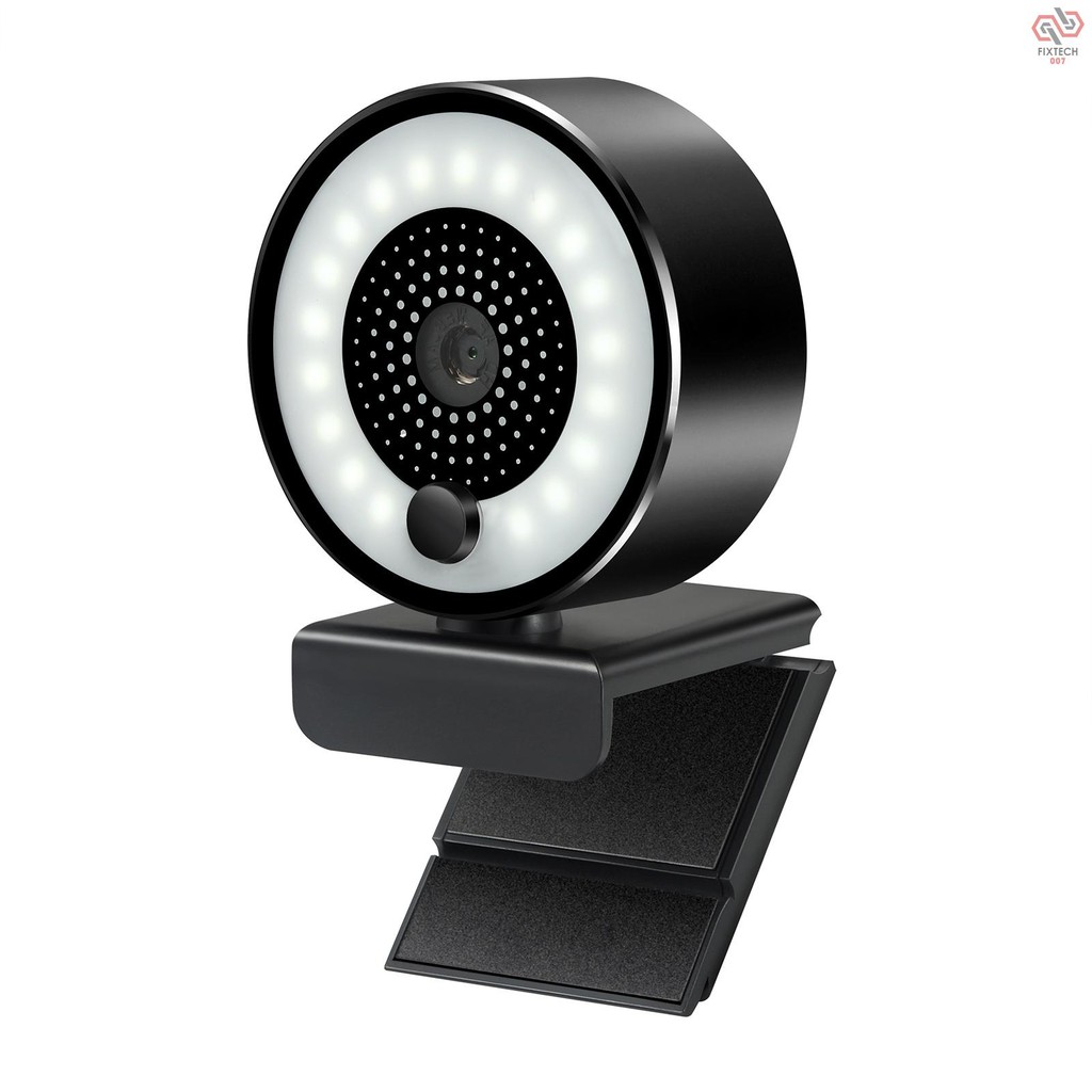 Ft hd 2k usb webcam auto-focus 5mp pc web camera 1080p with ring fill ...
