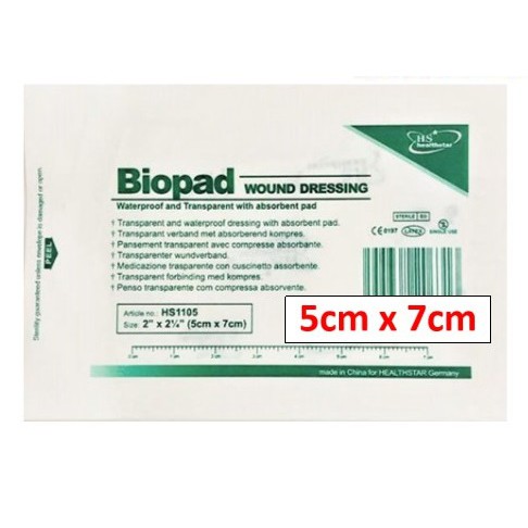 BIOPAD WOUND DRESSING WATERPROOF (5CM x 7CM) | Shopee Malaysia
