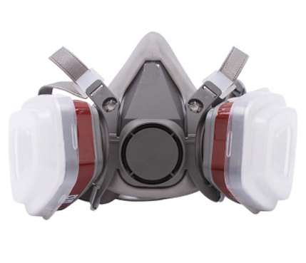 7in1 Set Half Face Gas Mask Respirator with Filter for Dust Mask Topeng ...