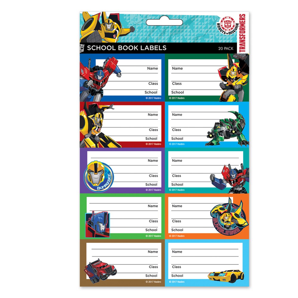Transformers Trid School Book Sticker Name Label | Shopee Malaysia