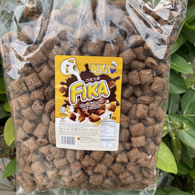 JAJAN FIKA BIKA COKLAT ( chocolate pai ) BIKA COKLAT BANTAL 500g / 1KG ...