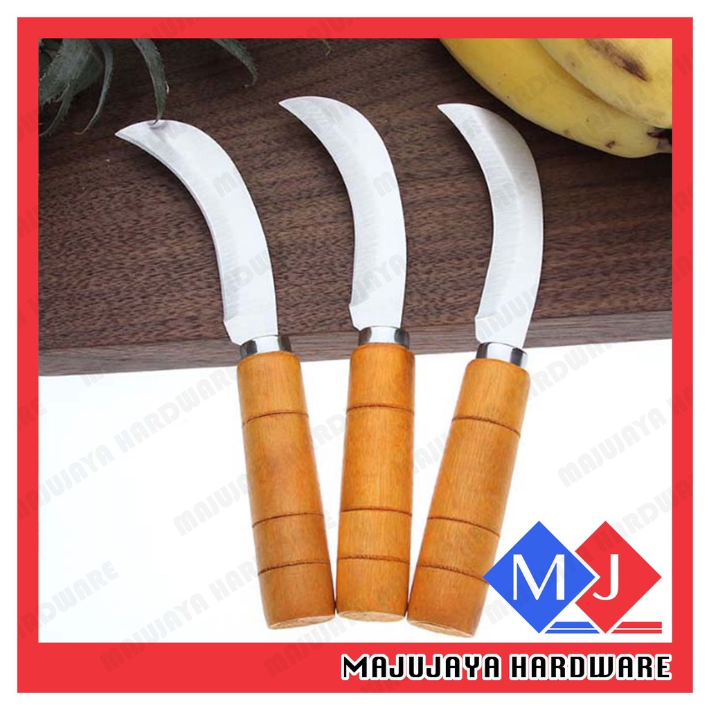 Banana Sickle Cutting Pineapple Stainless Steel Fruit Knife Curved ...