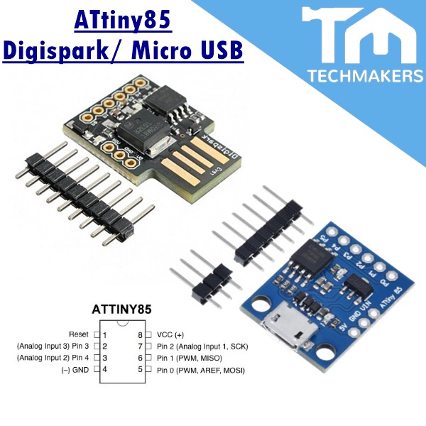 ATtiny85 ATtiny Digispark Kickstarter Micro USB Development Board tiny 85 for Arduino IIC I2C ...
