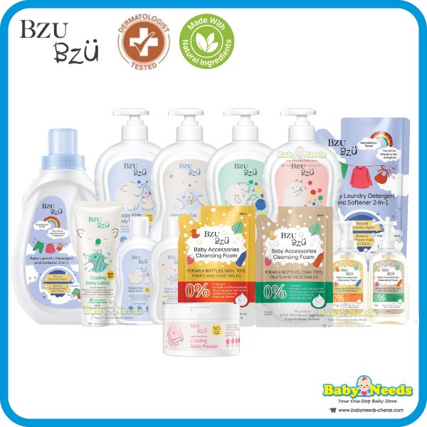 Bzu Bzu Baby Head to Toe Wash/Kids Shampoo/Cooling Powder/Lotion ...