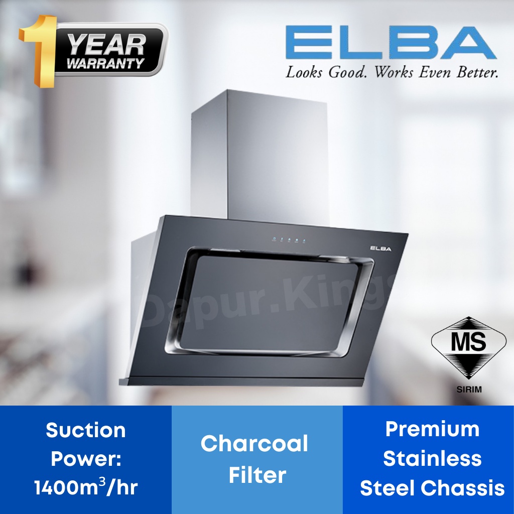 Elba Designer Series Cooker Hood Chimney Hood ETERNO EH-E9122ST(BK ...
