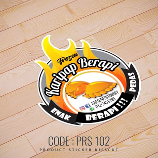 Sticker Karipap Sticker Frozen Food Popia Stiker Makanan Pau Ketupat ...