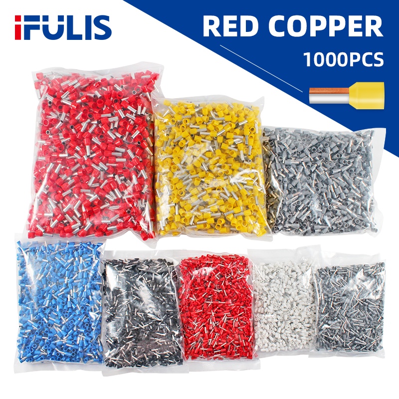 1000PCS VE European Terminal Pin Terminals Tube Type Wiring Connector ...