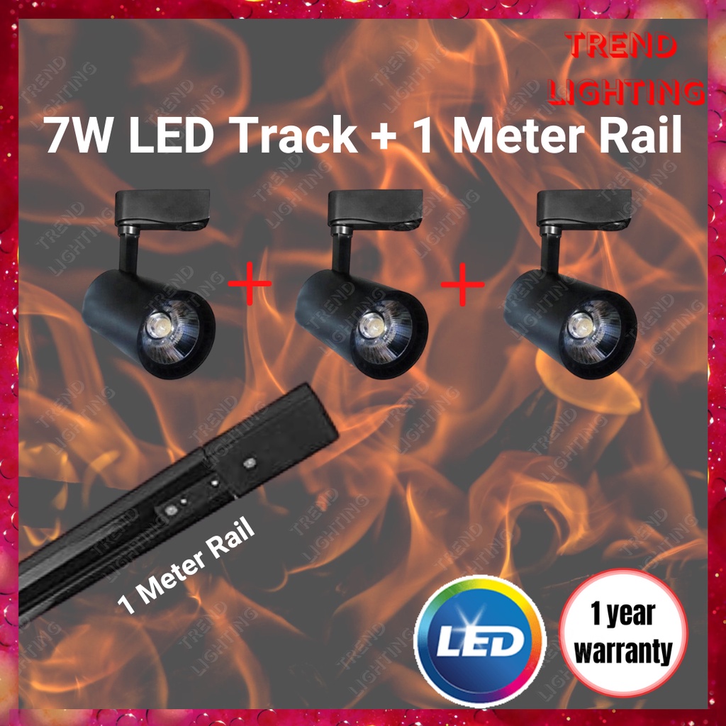 led Track Light SET 3 Track lights + 1 meter Track | spotlight ceiling ...