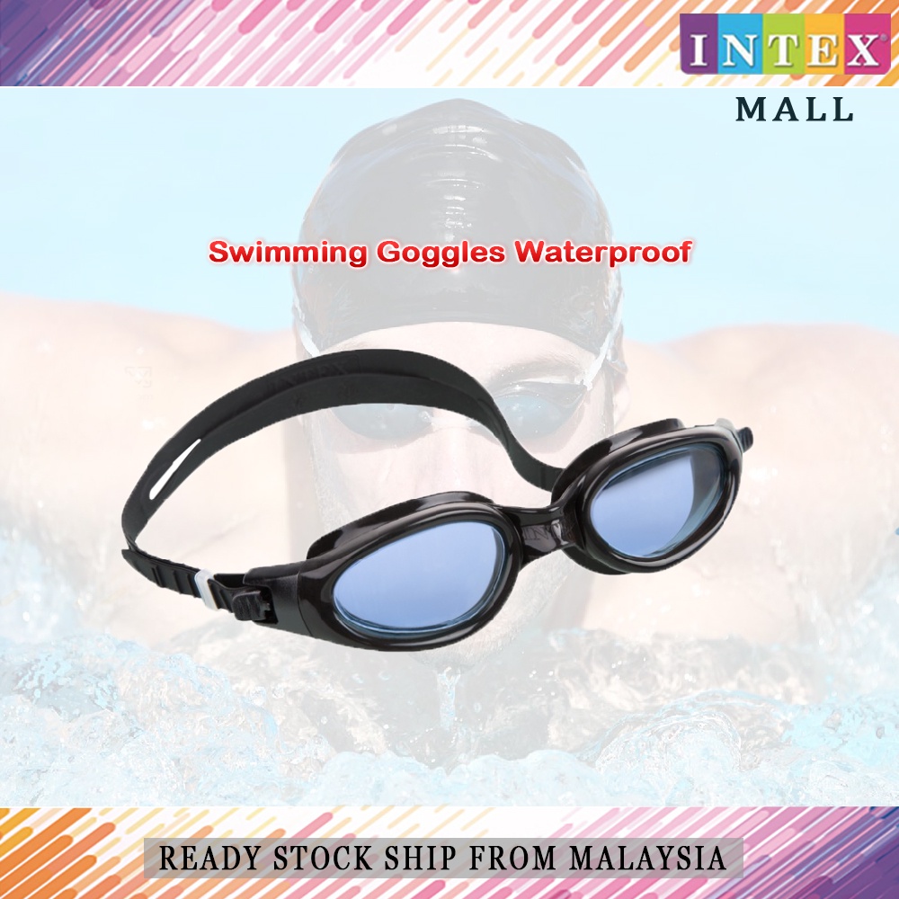 INTEX 55692 Aqua Flow Pro Adult Swimming Goggles Waterproof And Anti ...