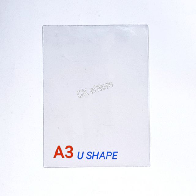 A3 U- Shape Folder - Clear PVC - 10pcs | Shopee Malaysia