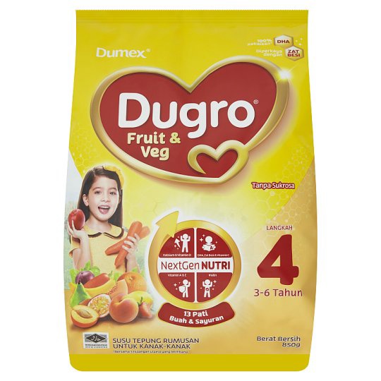 Dumex Dugro 4 Fruit & Veg Milk Powder 3-6 Years 850g | Shopee Malaysia