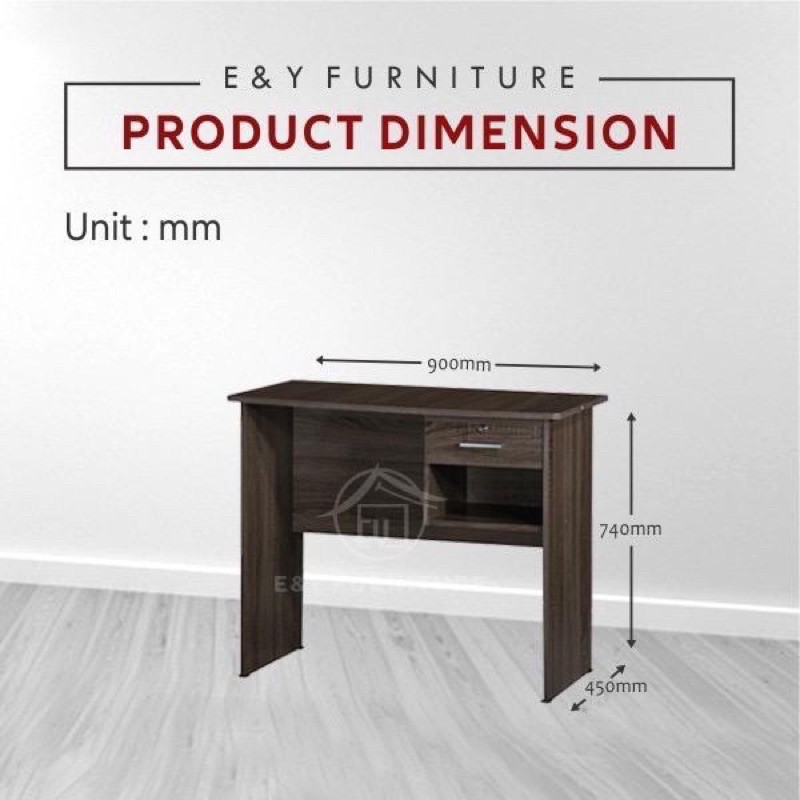 Console table。ikea table。 Ready Stock EY Study Table with drawer/Office ...