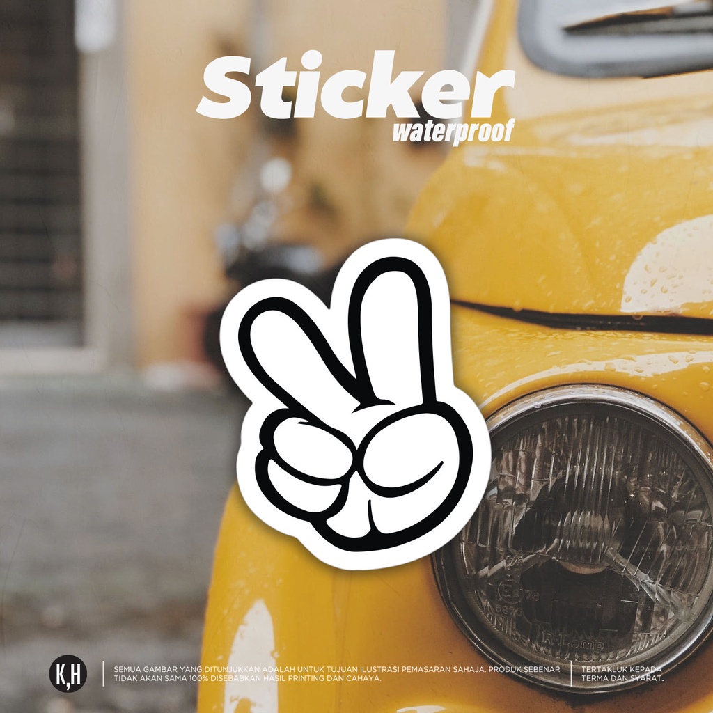 Peace / Waterproof / Sticker / JDM / Hand | Shopee Malaysia