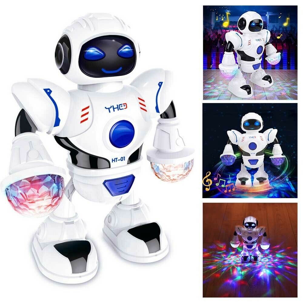 Electronic Walking Dancing Robot With Rotating Light Music Dancing ...