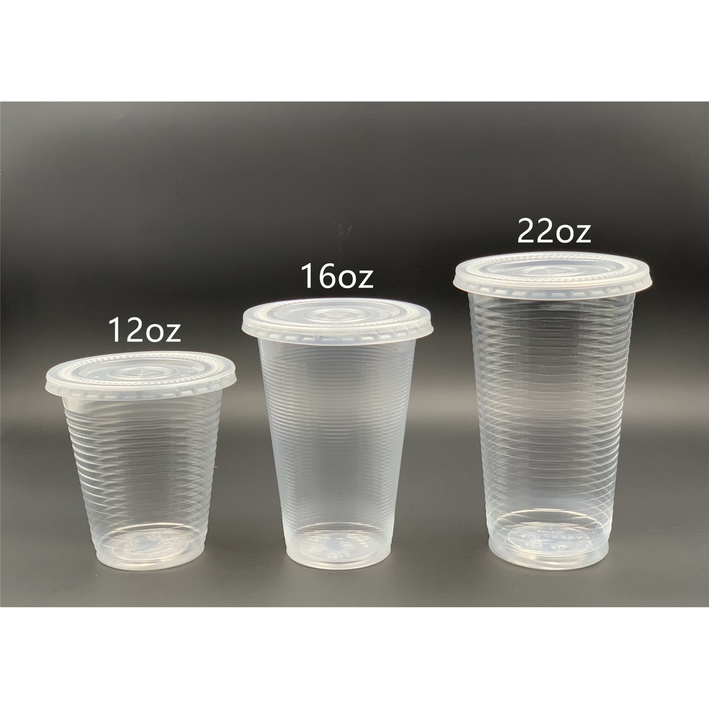 BENXON 12oz / 16oz PP Cup with "Flat Lid" [ 100sets ] PP360 / PP500 ...
