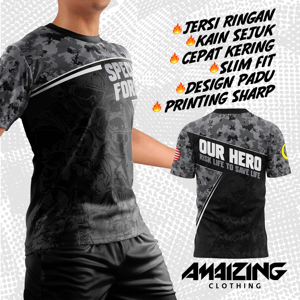 [READY STOCK]JERSI MICROFIBE SPECIAL FORCE (JERSI FRONTLINER) POLIS ...