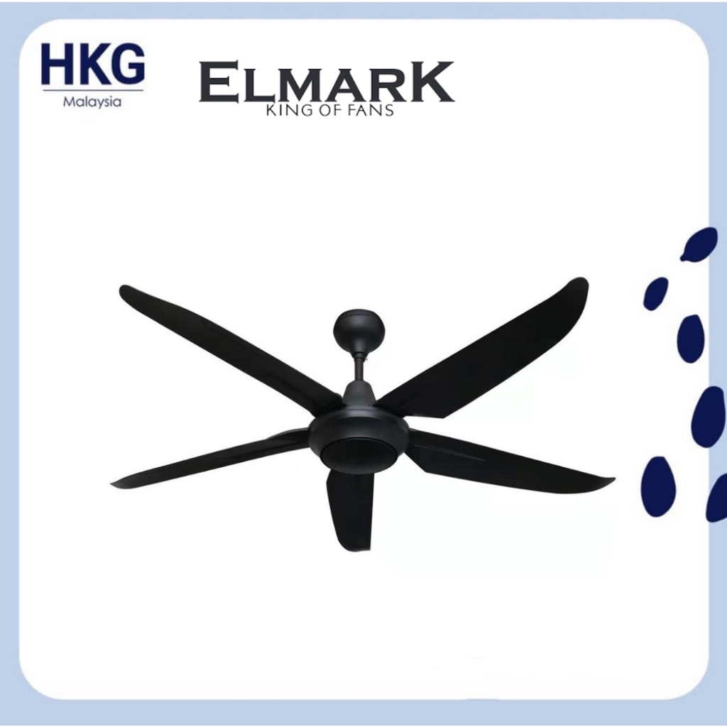 Elmark 52" Vifast ABS Blades 5 Speed Remote Control Ceiling Fan Kipas ...