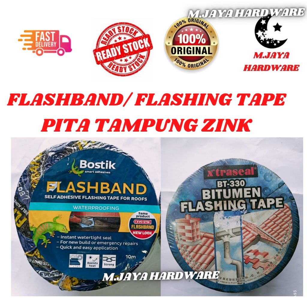 2" (50mm)/ 3"(75mm) x 10M/ROLL BOSTIK / XTRASEAL FLASHBAND ...