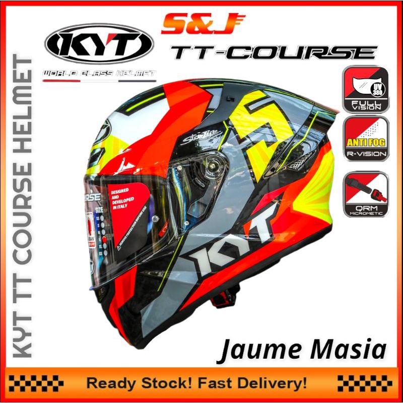 KYT TT COURSE HELMET JAUME MASIA 5 FULL FACE HELMET | Shopee Malaysia