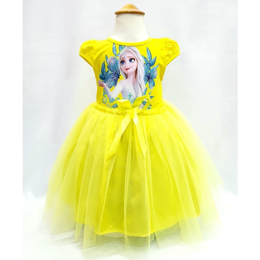 Girl Kids Dress Frozen Elsa Anna Princess Costume Baju Frozen Budak ...