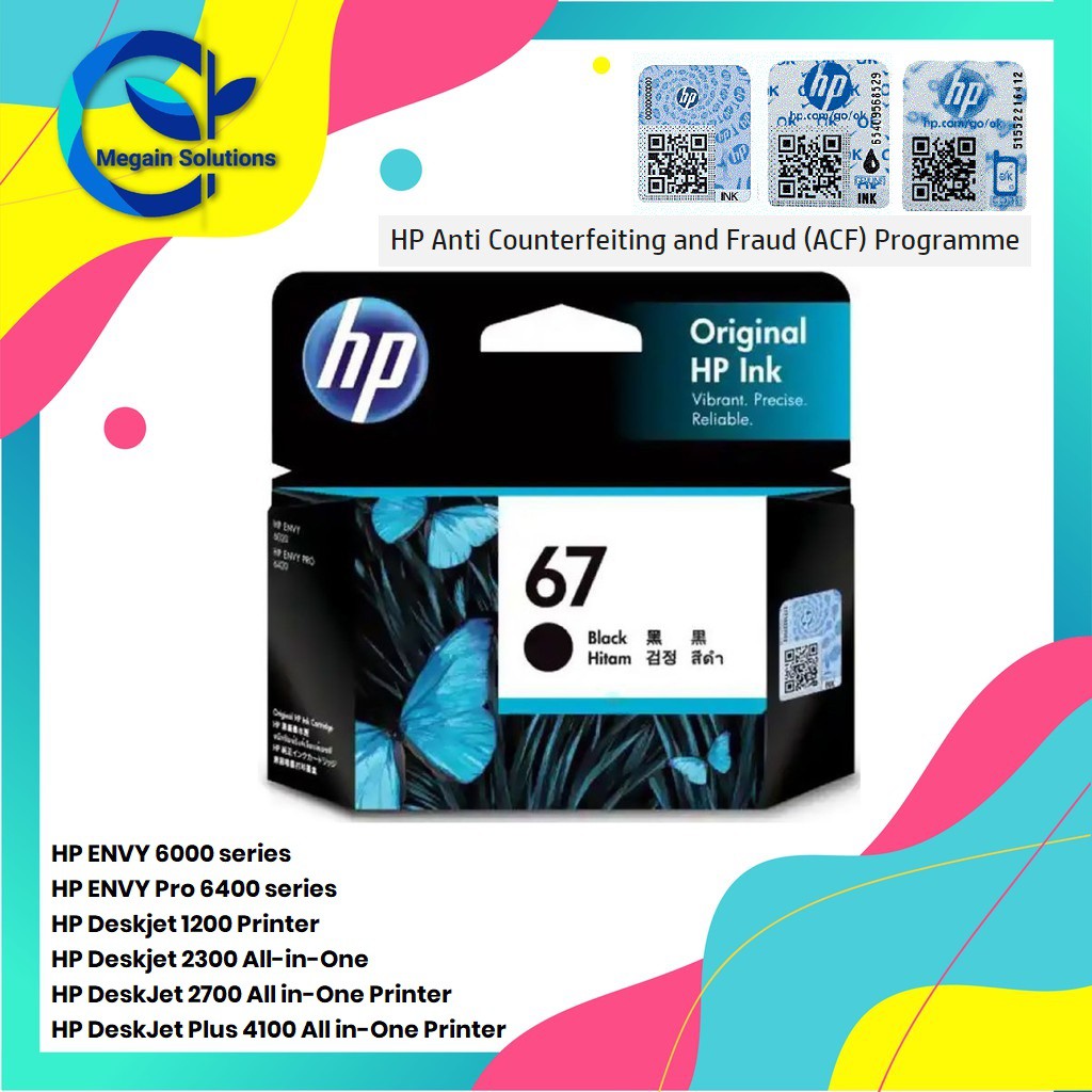 HP67 HP 67 / HP67XL HP 67XL - Black and Color Original Ink Advantage ...