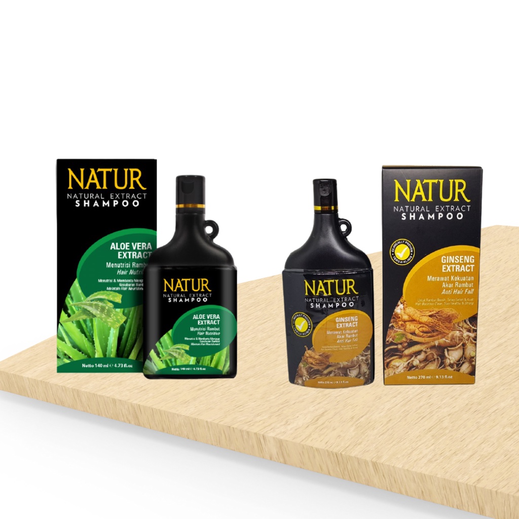 NATUR natural extract Shampoo Aloe Vera EXTRACT Menutrisi Rambut Hair ...