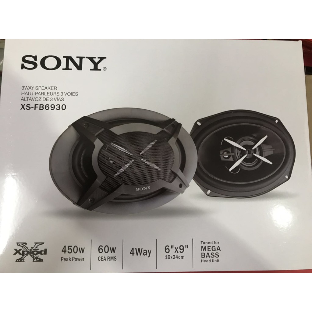 SONY Speaker Xplod XS-FB6930 6x9 (16x24cm) 4way 450W Coaxial Speakers Mega Bass | Shopee Malaysia