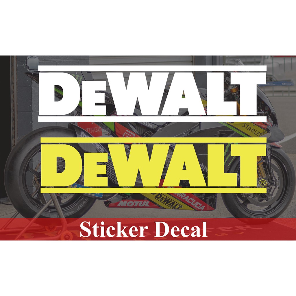 Dewalt Logo MotoGP Superbike Sponsor Stickers Decal Motorcycles Custom ...