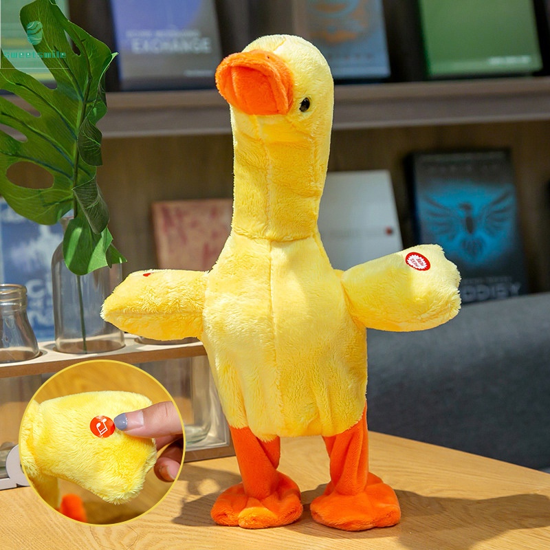 Talking Duck Doll for Kids Boy Girl Battery Powered Plush Dolls Songing ...