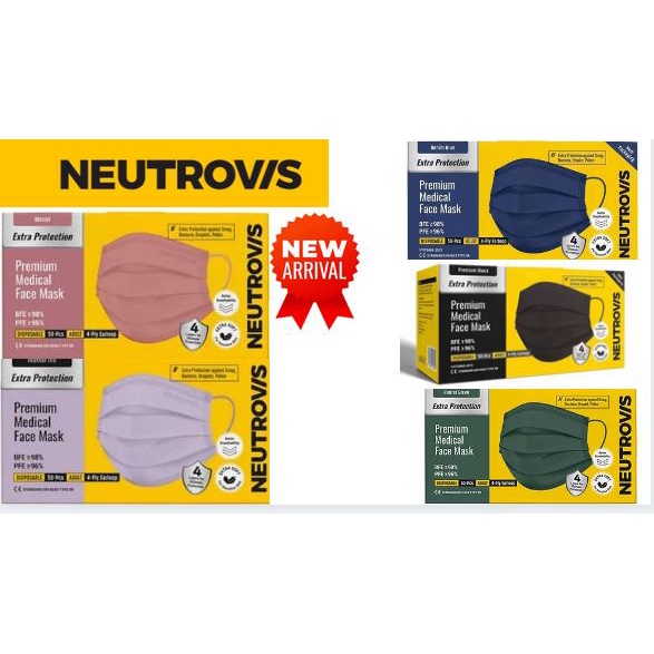 Original Neutrovis Medical Face Mask Premium Medical Face Mask 4-Ply ...