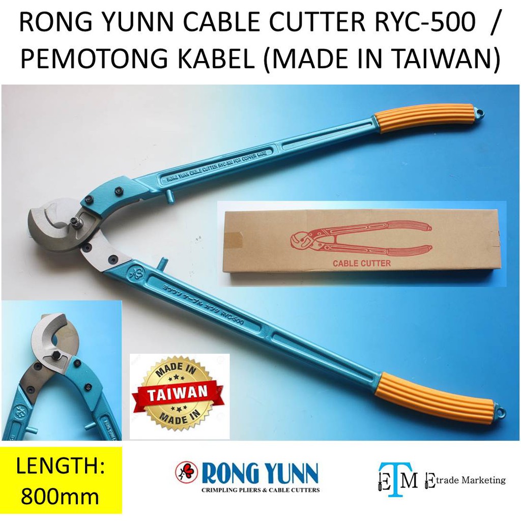 RONG YUNN CABLE CUTTER RYC-500 / PEMOTONG KABEL (MADE IN TAIWAN ...