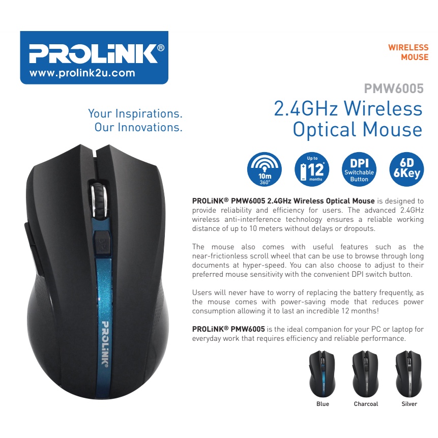 Prolink PMW6005 Wireless Mouse | Shopee Malaysia