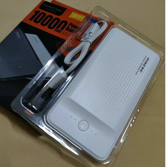 PINENG PN-936 10000mAh 3 Input Lithium Polymer Power Bank - white ...