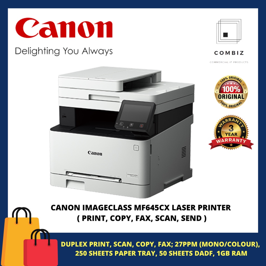 CANON IMAGECLASS MF645CX LASER PRINTER ( PRINT, COPY, FAX, SCAN, SEND ...