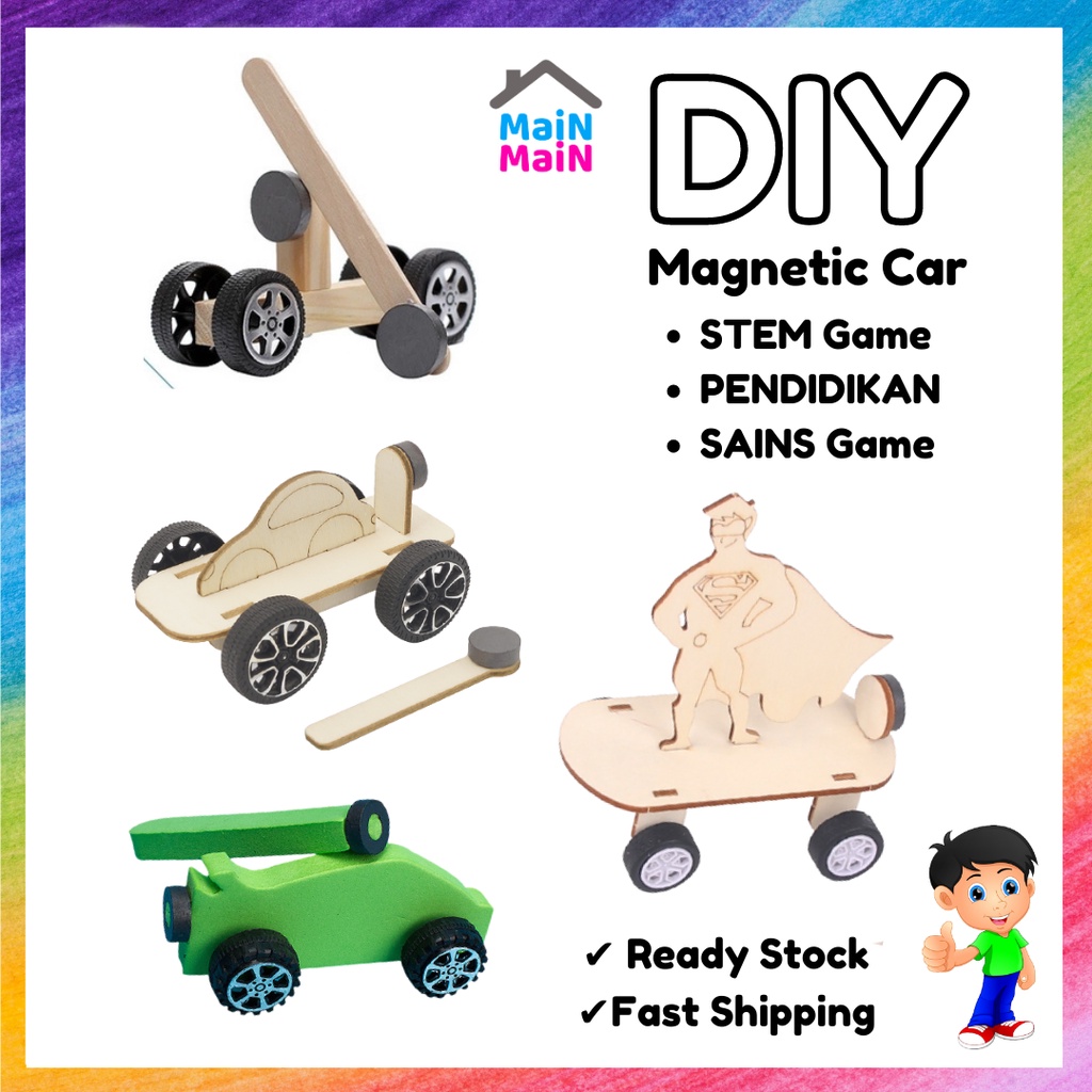 DIY Magnetic Car Project DIY Kereta Magnet Projek Sains pendidikan STEM ...