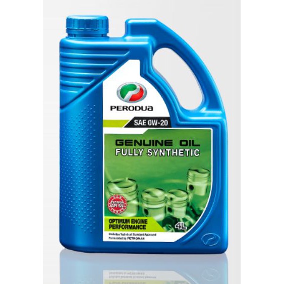 Perodua 0w20 - 4Liter Fully Synthetic Engine Oil Minyak Hitam Enjin ...