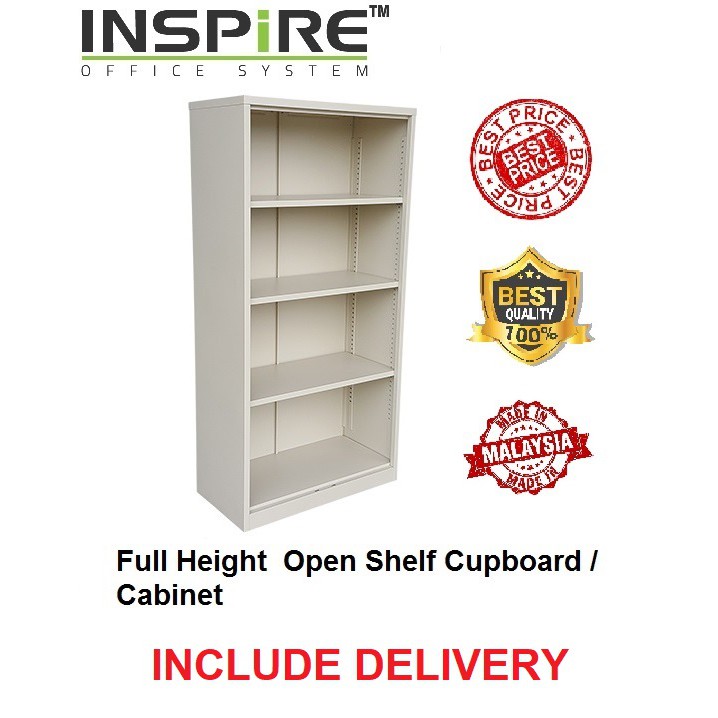 Full Height Steel Open Shelf Cupboard/ Office Cabinet | Shopee Malaysia