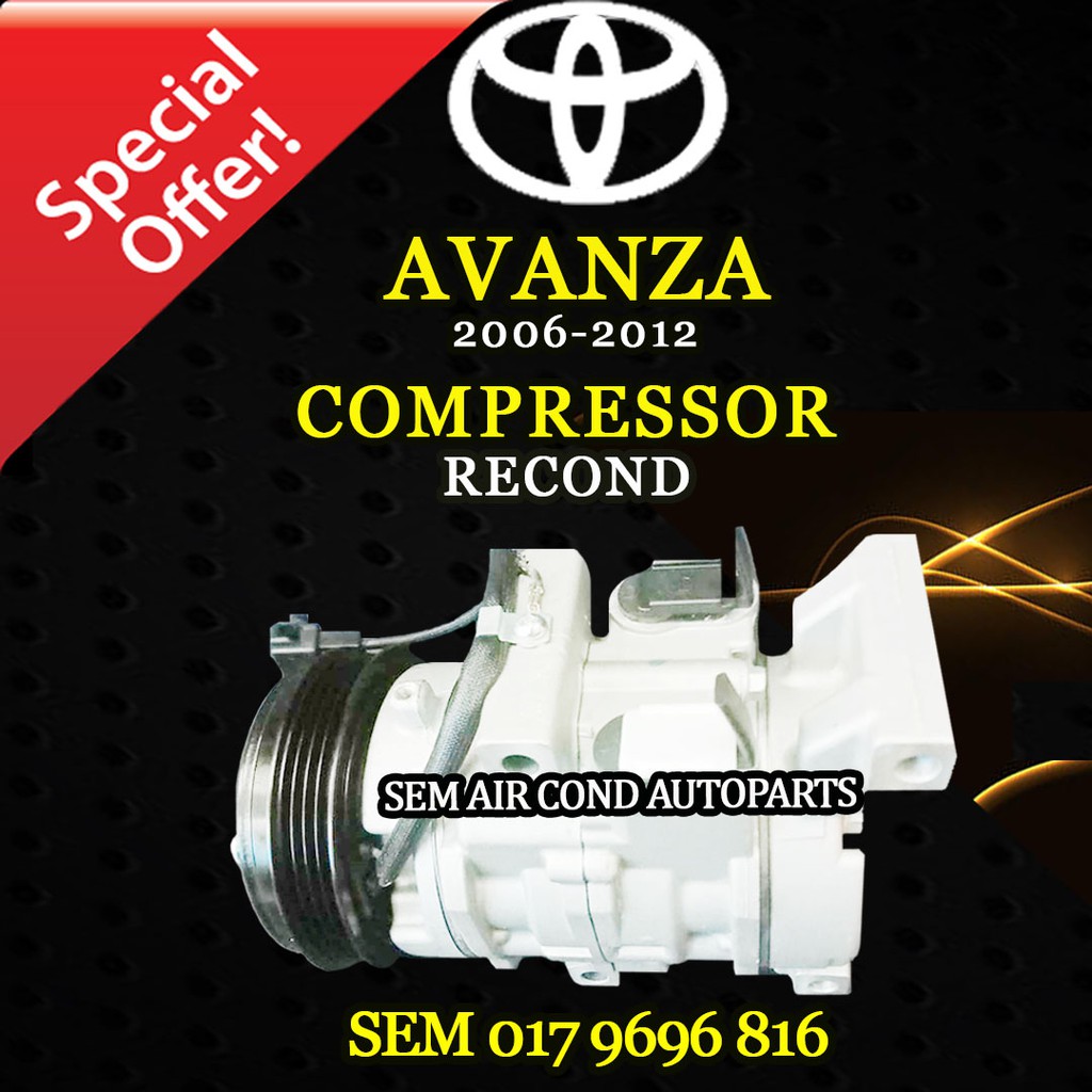 TOYOTA AVANZA OLD MODEL 2006-2012 YEAR FIRST BATCH RECOND COMPRESSOR ...